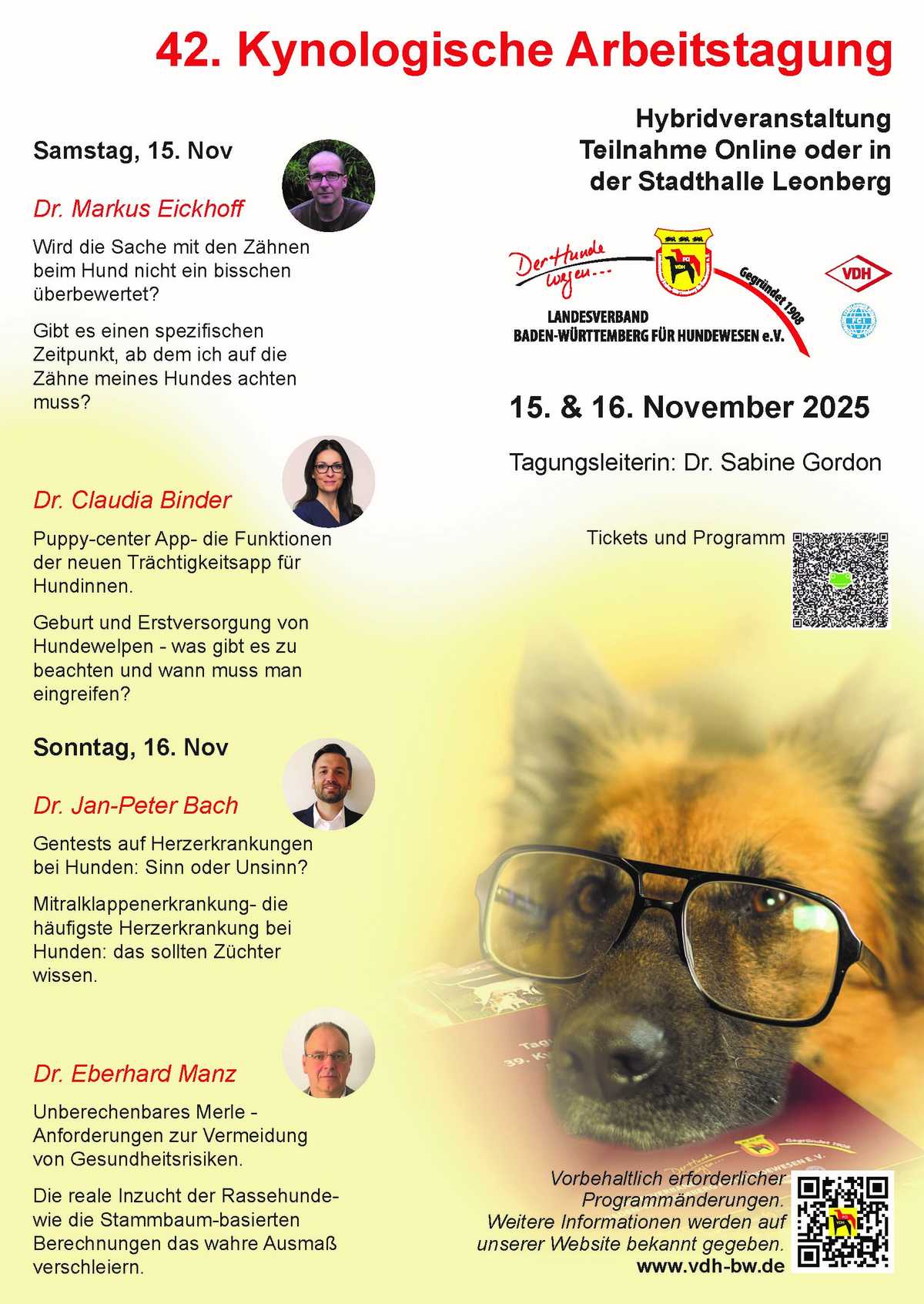 Kynologische Arbeitstagung VDH-Landesverband Baden-Württemberg